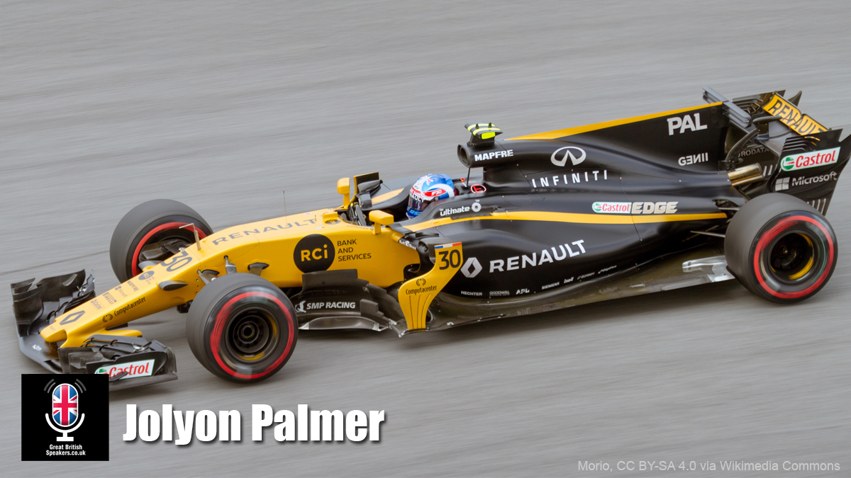 Jolyon Palmer | F1 Driver | TV Presenter | Booking Agent