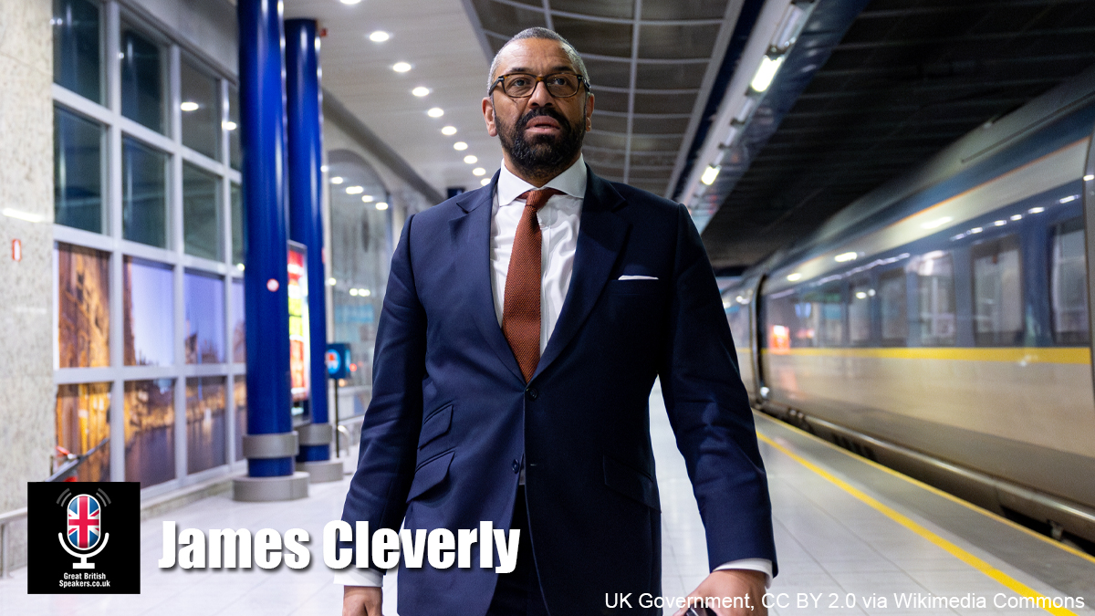 Politician Sir James Cleverly at Great British Speakers