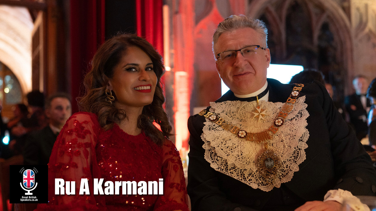 Ru A Kermani International host at Great British Speakers